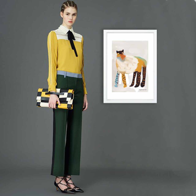 CAT ネコ 送料無料 イラスト A4〜A0 ポスター アートポスター アート/sei検索新着順 3088 | iichi 日々の暮らしを心地よくするハンドメイドやアンティークのマーケットプレイス