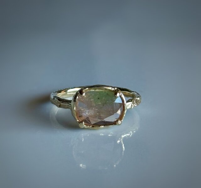 パステルバイカラートルマリン リング / k10 | iichi 日々の暮らしを心地よくするハンドメイドやアンティークのマーケットプレイス