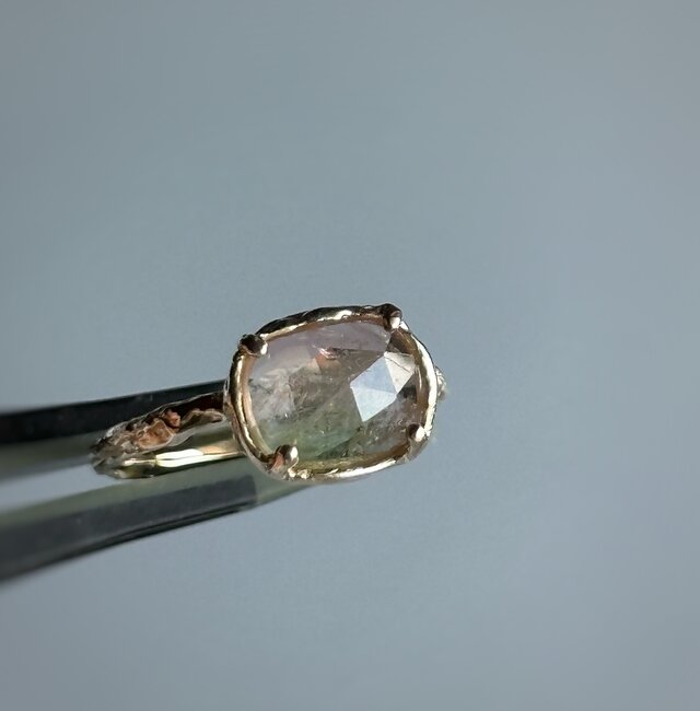 パステルバイカラートルマリン リング / k10 | iichi 日々の暮らしを心地よくするハンドメイドやアンティークのマーケットプレイス