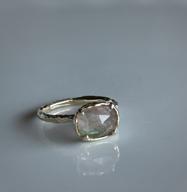 パステルバイカラートルマリン リング / k10 | iichi 日々の暮らしを心地よくするハンドメイドやアンティークのマーケットプレイス