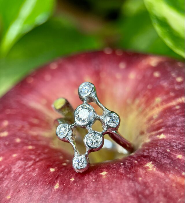 PT900ダイヤモンドリング(送料無料) | iichi 日々の暮らしを心地よくするハンドメイドやアンティークのマーケットプレイス