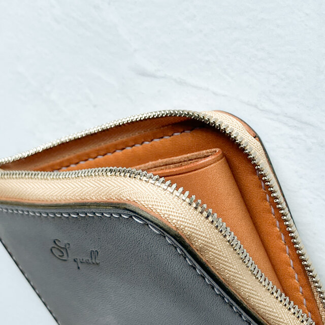 【受注製作】L字ファスナースリムウォレット【カラー選択】【名入れオプション】クリスマスプレゼント ミニ財布 バイカラー | iichi 日々の暮らしを心地よくするハンドメイドやアンティークの ...