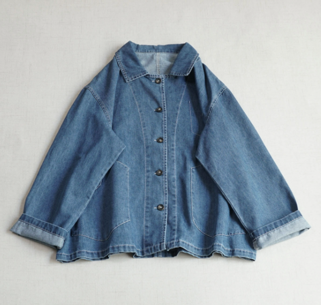 【受注製作】 ダブルガーゼ シャツ スタンドカラー チェック オーバーサイズのコピー | iichi 日々の暮らしを心地よくするハンドメイドやアンティークのマーケットプレイス