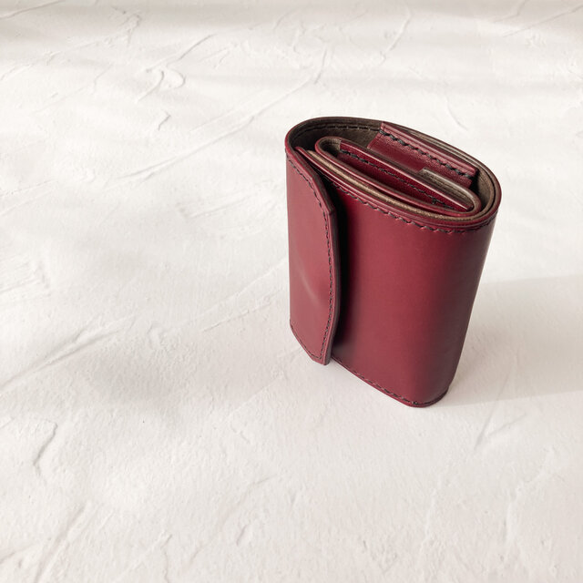 【受注製作】三つ折りコンパクト財布【カラー選択】【名入れオプション】 | iichi 日々の暮らしを心地よくするハンドメイドやアンティークのマーケットプレイス