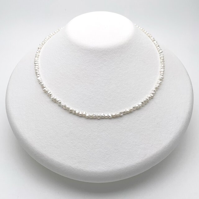3mm バロック本真珠チョーカーネックレス 淡水パール 極小粒 35cm 38cm 40cm 入学卒業卒園 tp0013 結婚式 | iichi 日々の暮らしを心地よくするハンドメイドや ...