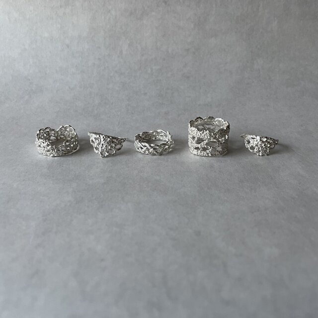 Y様※手編みレースのシルバーリング／b3号 | iichi 日々の暮らしを心地よくするハンドメイドやアンティークのマーケットプレイス