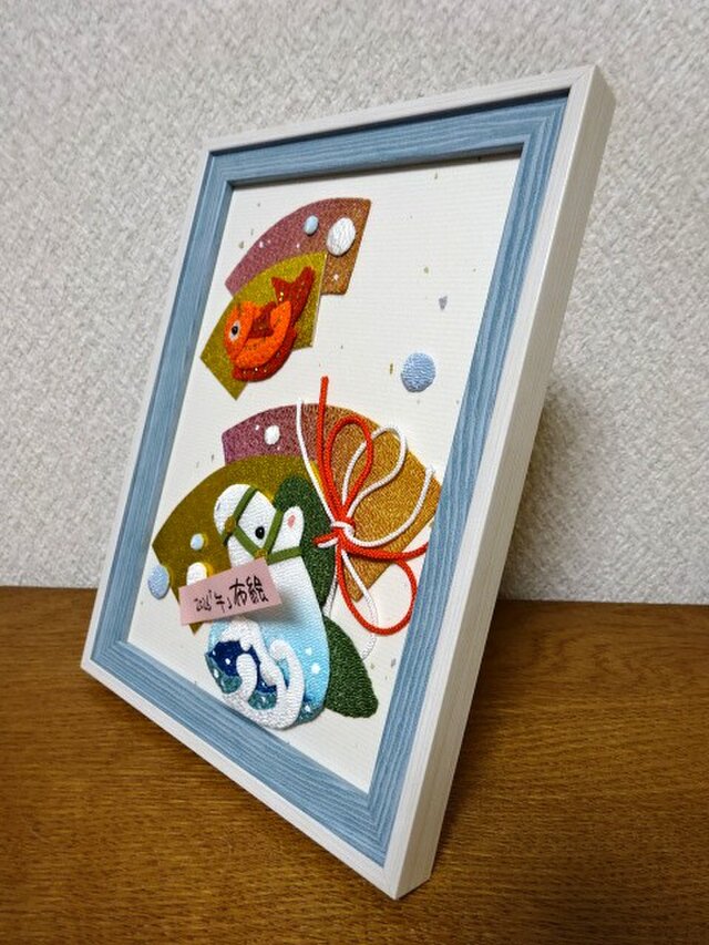 年賀状原画 「干支 午」 布絵 3 | iichi 日々の暮らしを心地よくするハンドメイドやアンティークのマーケットプレイス