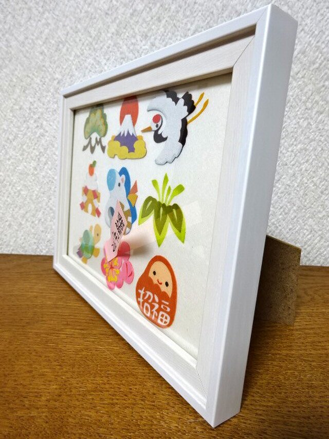 年賀状原画 「干支 午」 貼り絵 15 | iichi 日々の暮らしを心地よくするハンドメイドやアンティークのマーケットプレイス