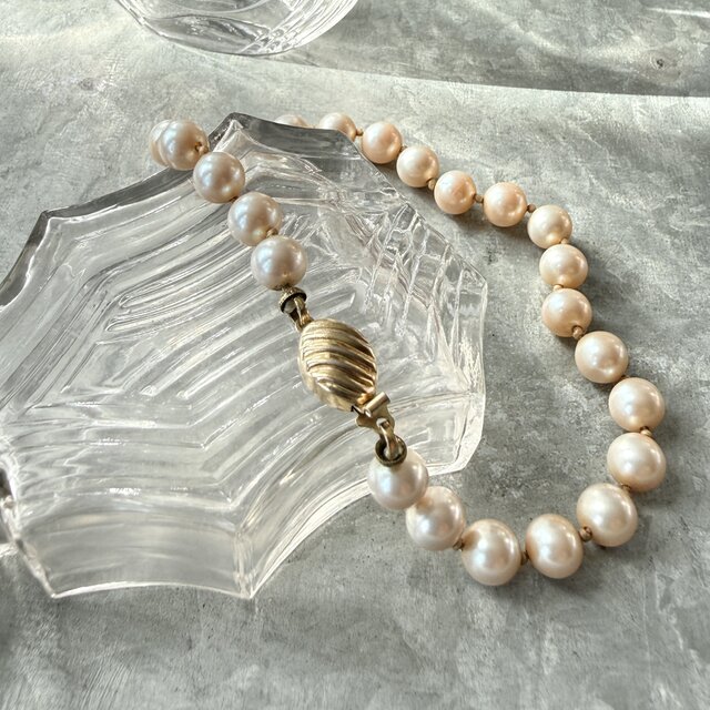 BMA1-【 MARVELLA 】マーヴェラ・ヴィンテージブレスレット Faux Pearl Seashell Clasp | iichi ...