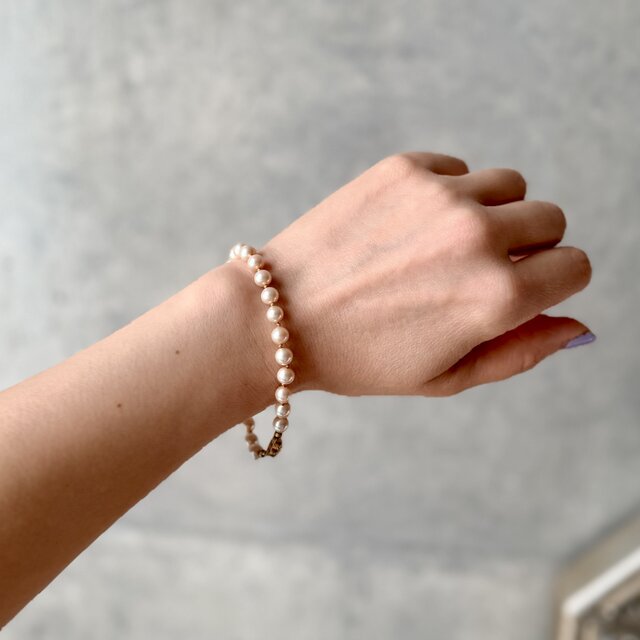 BMA1-【 MARVELLA 】マーヴェラ・ヴィンテージブレスレット Faux Pearl Seashell Clasp | iichi ...