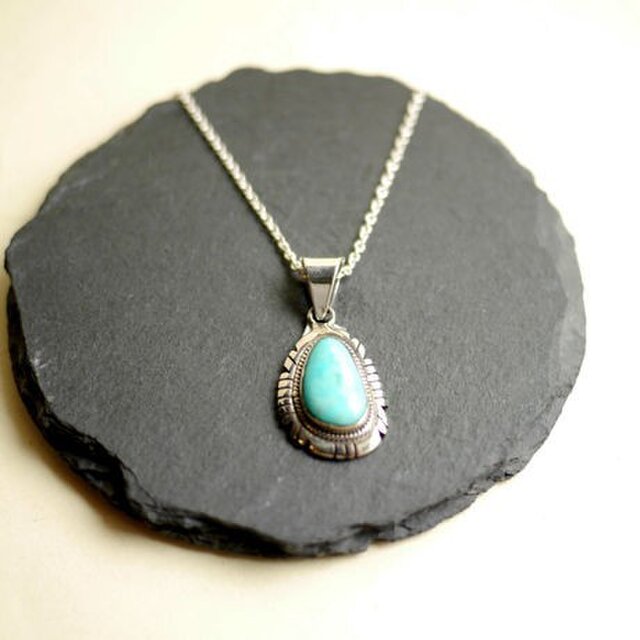 ターコイズ/SV925ネックレス 254 | iichi 日々の暮らしを心地よくするハンドメイドやアンティークのマーケットプレイス