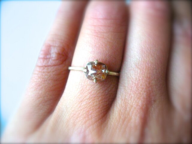 Translucent Red Diamond Ring 14k | iichi ハンドメイド・クラフト作品・手仕事品の通販