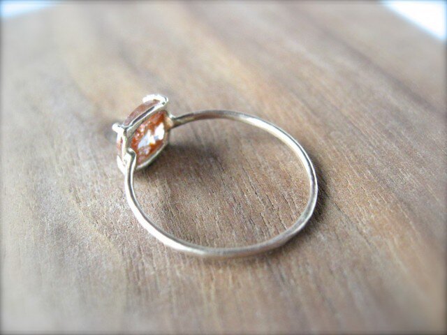 Red Translucent Diamond Ring 14k | iichi ハンドメイド・クラフト作品・手仕事品の通販