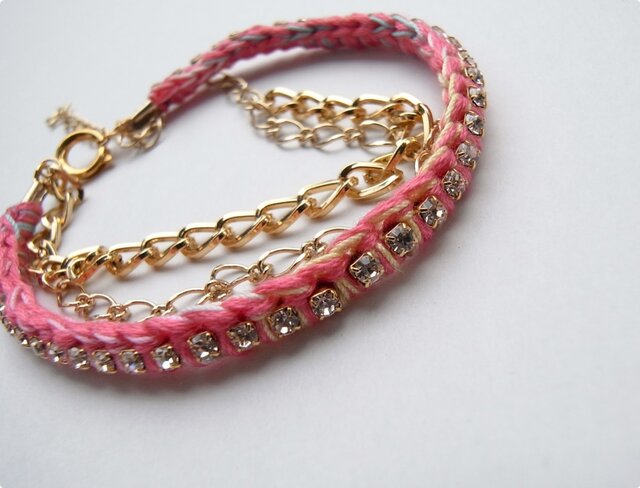 ラインストーンブレス -照り- | iichi ハンドメイド・アンティーク・食品・ギフト・手作り