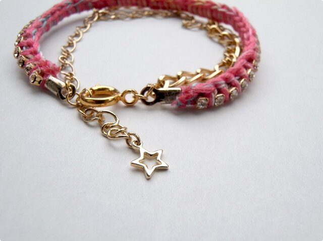 ラインストーンブレス -照り- | iichi ハンドメイド・アンティーク・食品・ギフト・手作り