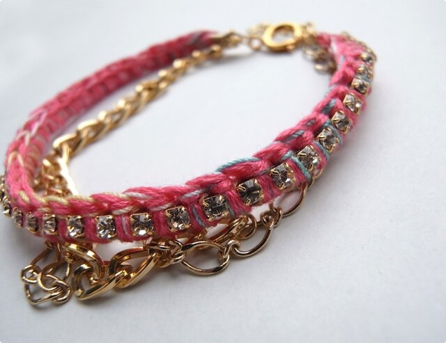 ラインストーンブレス -照り- | iichi ハンドメイド・アンティーク・食品・ギフト・手作り