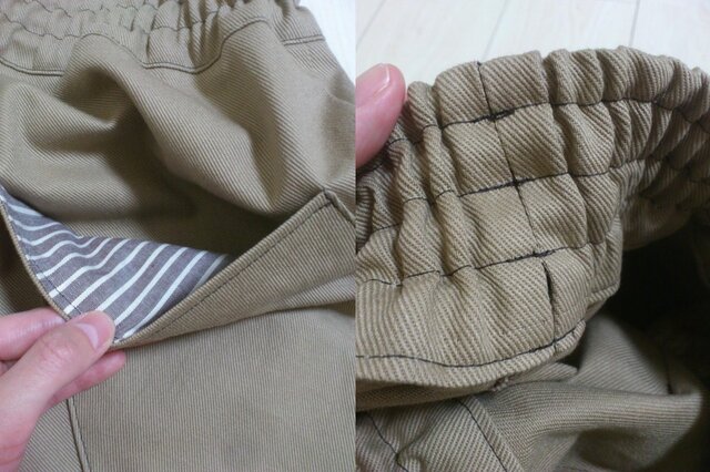 綿のゆるパンツ72(かつらぎベージュ)040 | iichi 日々の暮らしを心地よくするハンドメイドやアンティークのマーケットプレイス