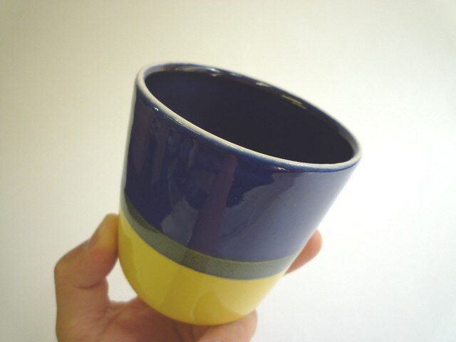 Meoto cup/M (Lapislazuli/yellow) | iichi 日々の暮らしを心地よくするハンドメイドやアンティークのマーケットプレイス