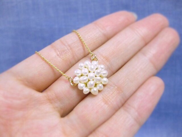 淡水パールシャワーネックレス No.339 | iichi ハンドメイド・クラフト作品・手仕事品の通販