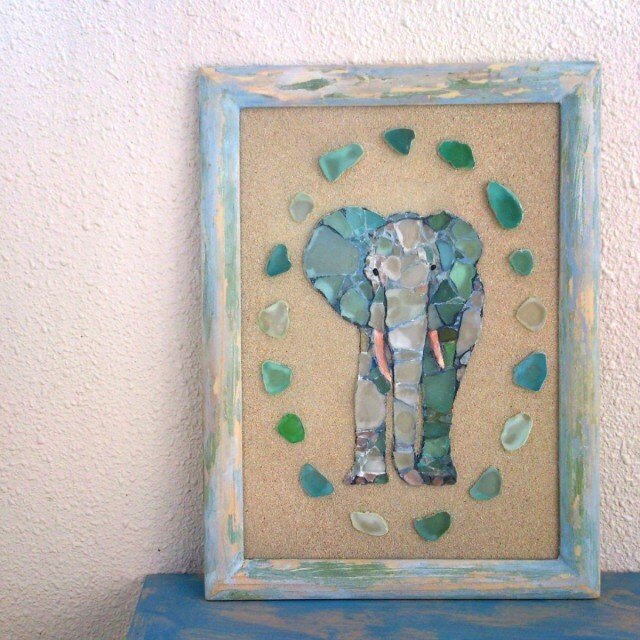 Sea glass wall decoration No.4 | iichi 日々の暮らしを心地よくするハンドメイドやアンティークのマーケットプレイス