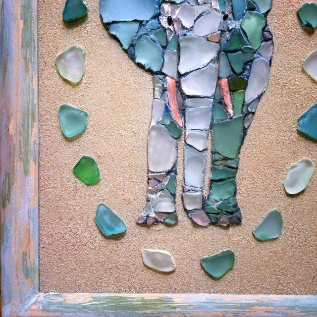 Sea glass wall decoration No.4 | iichi 日々の暮らしを心地よくするハンドメイドやアンティークのマーケットプレイス