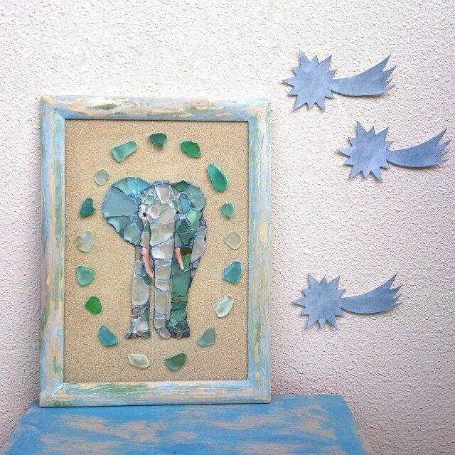 Sea glass wall decoration No.4 | iichi 日々の暮らしを心地よくするハンドメイドやアンティークのマーケットプレイス