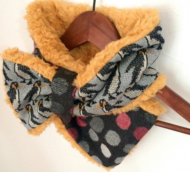 【sold out】＊L＊ふわふわマフラー＊ペンギン＊31＊ | iichi 日々の暮らしを心地よくするハンドメイドやアンティークのマーケットプレイス