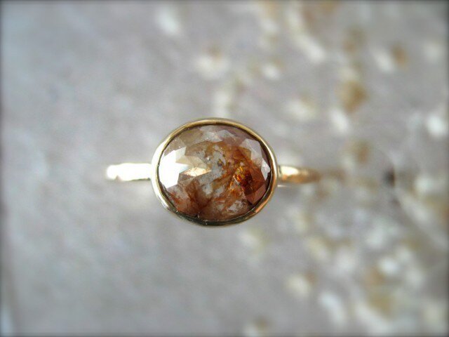 Red Translucent Diamond Ring | iichi ハンドメイド・クラフト作品・手仕事品の通販