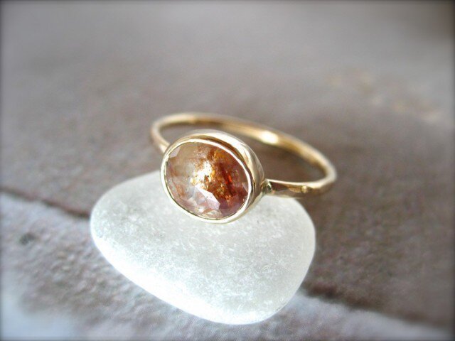 Red Translucent Diamond Ring | iichi ハンドメイド・クラフト作品・手仕事品の通販