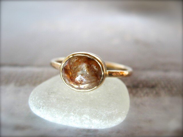 Red Translucent Diamond Ring | iichi ハンドメイド・クラフト作品・手仕事品の通販