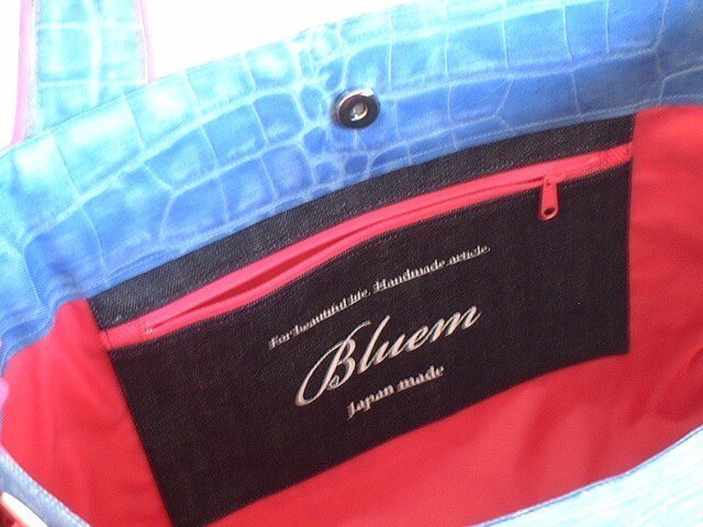 型押しデニム フラットトート-Lsize | iichi 日々の暮らしを心地よくするハンドメイドやアンティークのマーケットプレイス