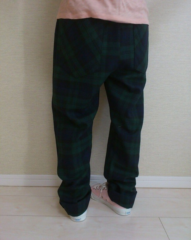 ブラックウォッチのゆるパンツ72)071 | iichi 日々の暮らしを心地よくするハンドメイドやアンティークのマーケットプレイス