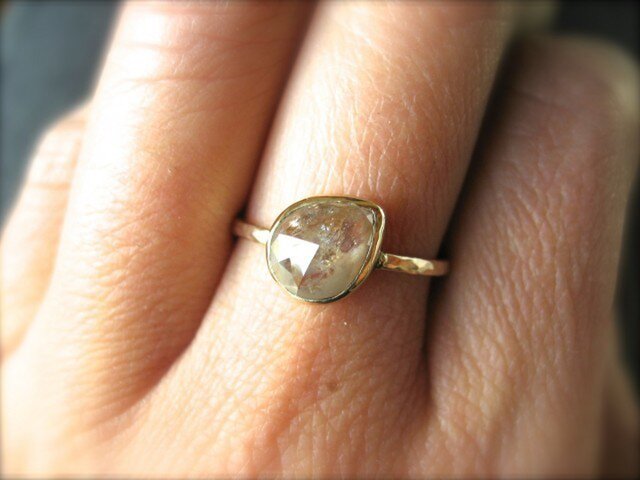 Pink Translucent Diamond Ring | iichi ハンドメイド・クラフト作品・手仕事品の通販