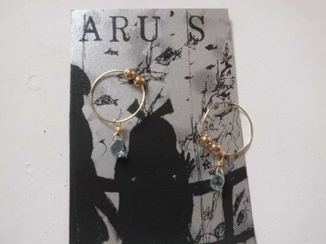 ブルートパーズのイヤリング | ARU'S | ハンドメイド通販 iichi（いいち）