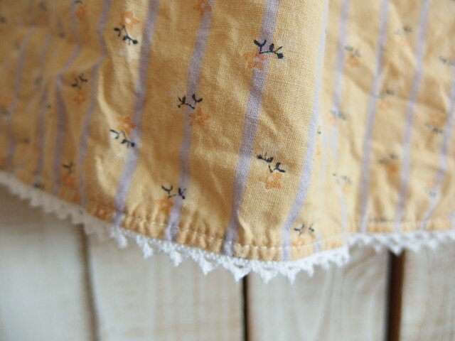 2段ティアードスカート（No.06/マスタードストライプ） | iichi 日々の暮らしを心地よくするハンドメイドやアンティークのマーケットプレイス