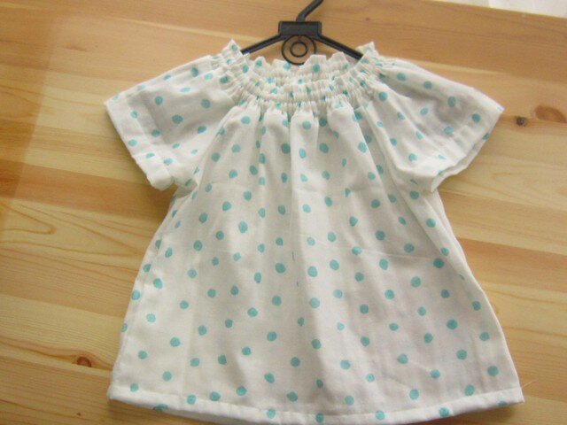 ミントのチュニック（ダブルガーゼ）(95~110) | iichi 日々の暮らしを心地よくするハンドメイドやアンティークのマーケットプレイス