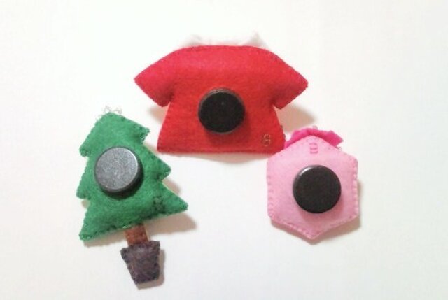 ﾏｸﾞﾈｯﾄｾｯﾄNO.4：ｸﾘｽﾏｽVer. | iichi 日々の暮らしを心地よくするハンドメイドやアンティークのマーケットプレイス