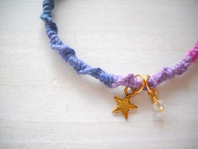 sorairo様 ミサンガブレス Evening☆ | iichi ハンドメイド・アンティーク・食品・ギフト・手作り