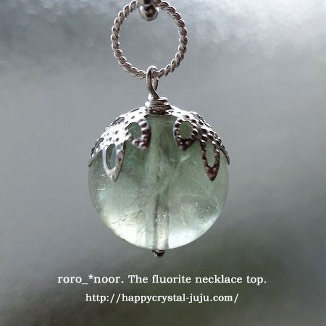 虹入り*フローライト*ネックレストップ★silver925★g | JuJu_Anson* | ハンドメイド通販 iichi（いいち）