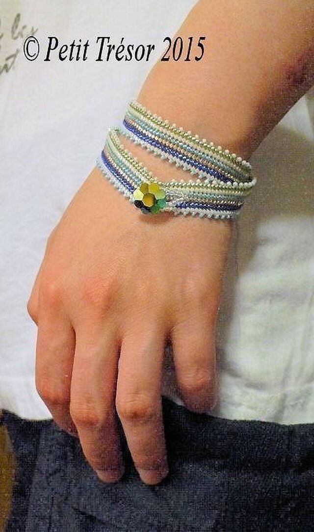ラップブレスレット～cool | iichi ハンドメイド・クラフト作品・手仕事品の通販