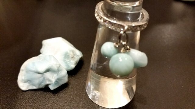 ラリマー♪swing ring | iichi 日々の暮らしを心地よくするハンドメイドやアンティークのマーケットプレイス