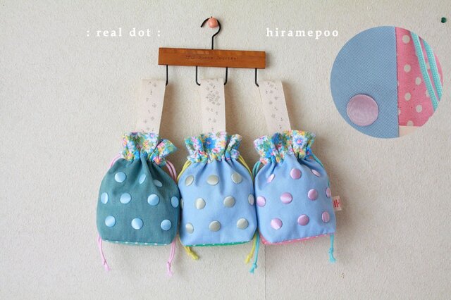サニタリーポーチ 】 リアル水玉ちゃん・・・ピンク | iichi ハンドメイド・クラフト作品・手仕事品の通販