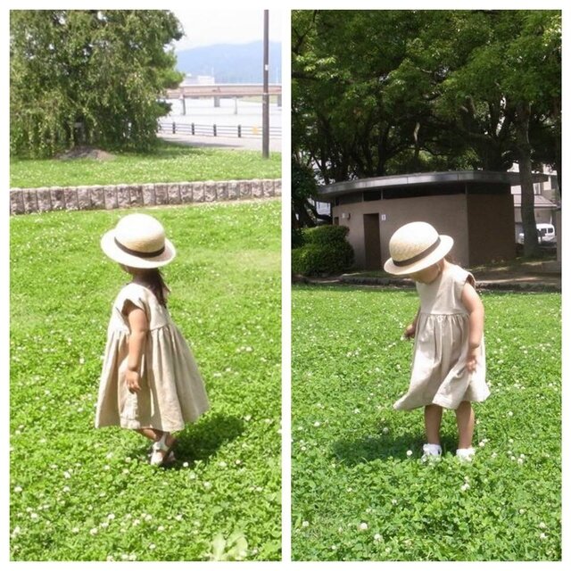 ワンピース コットンリネン 90cm | iichi 日々の暮らしを心地よくするハンドメイドやアンティークのマーケットプレイス