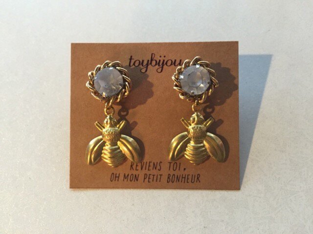 hachiのビジューピアス CR | iichi ハンドメイド・クラフト作品・手仕事品の通販