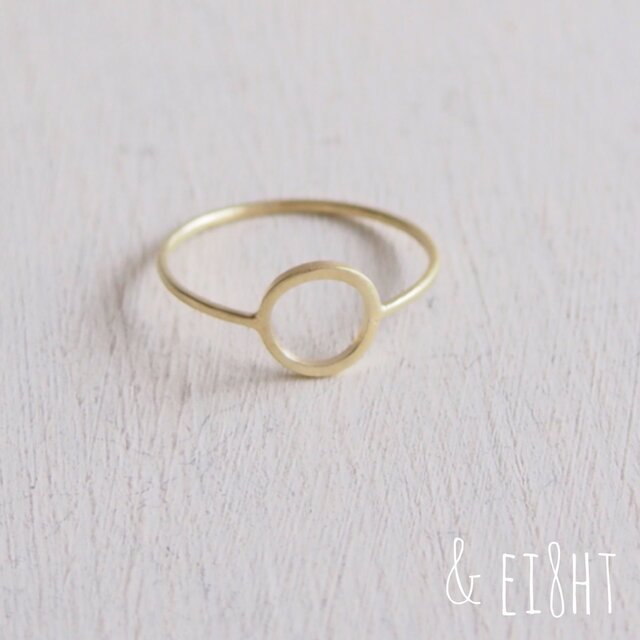 【再販】- 18KGP - Gold Circle Ring | iichi ハンドメイド・クラフト作品・手仕事品の通販