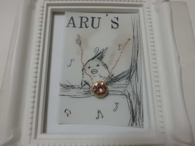 スワロフスキーブラッシュローズラウンド6ミリネックレス | ARU'S | ハンドメイド通販 iichi（いいち）