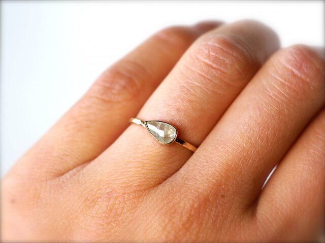 Rain Drop Diamond Ring | iichi ハンドメイド・クラフト作品・手仕事品の通販