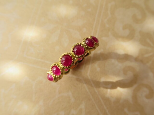 K18 Ruby eternity Ring | iichi ハンドメイド・クラフト作品・手仕事品の通販