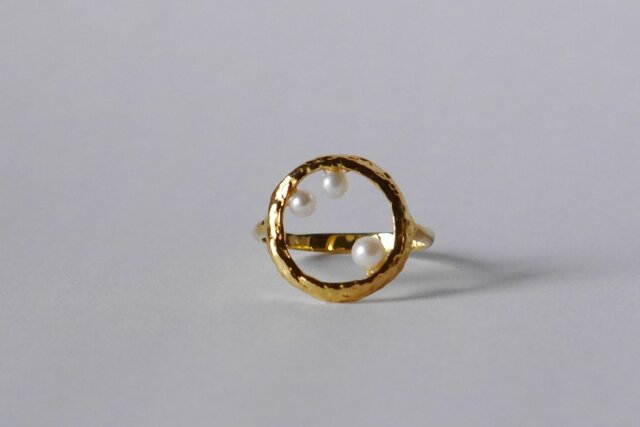 ★再販★Bubble ring（K18GP） | iichi ハンドメイド・クラフト作品・手仕事品の通販