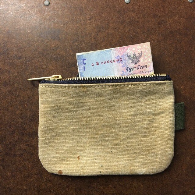 ステンシル入ヴィンテージファブリックジップポーチIND_ZIP_0165 | iichi ハンドメイド・クラフト作品・手仕事品の通販